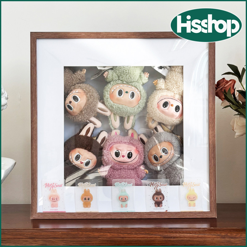 Labubu storage cabinet display box ,square photo frame macaron sitting ...