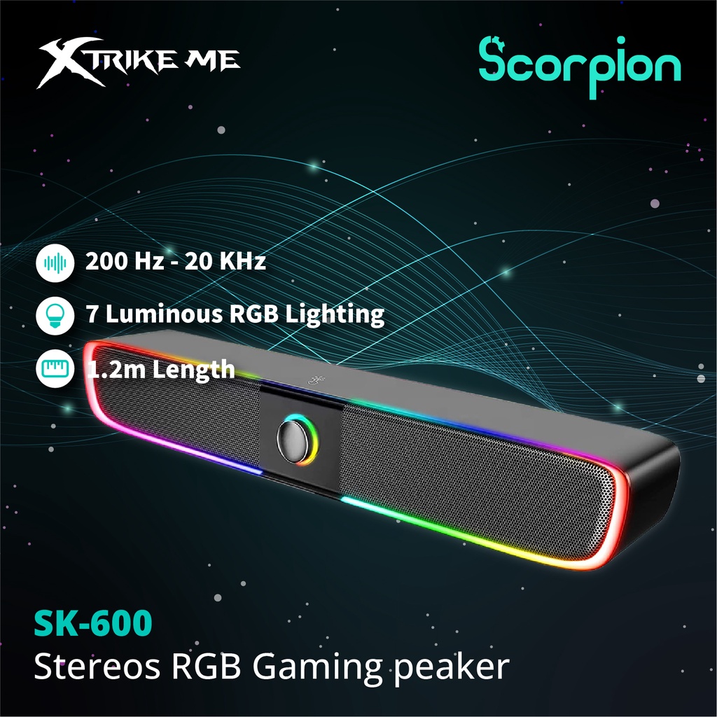 Xtrike-Me SK-600 Stereo RGB Gaming Speaker | Shopee Malaysia