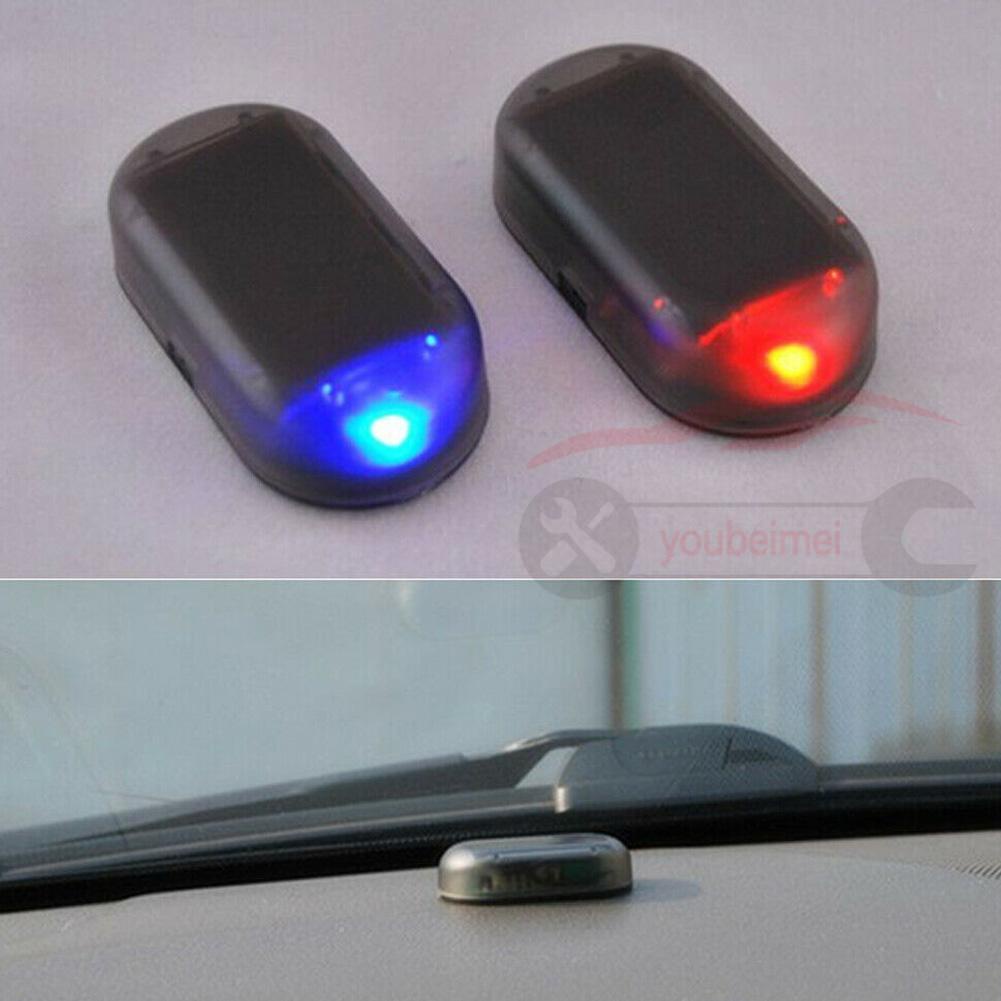 Universal Car Fake Security Light Solar Powered Simulated Dummy Alarm ...