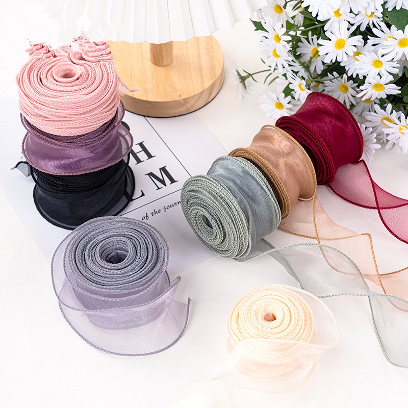 4cm 10yards Fish tail gauze, ribbon, cake box, gift box, packaging ...