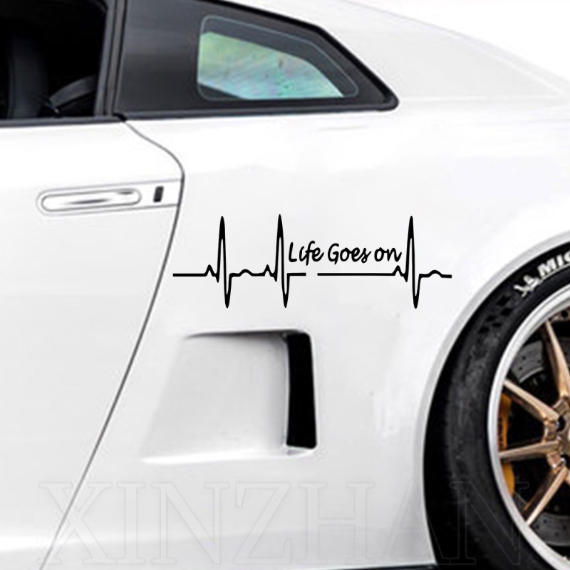 Creative Funny Electric Bike Rear Window Car Paster / Life Goes On an ...