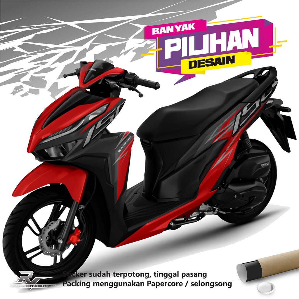 New vario 125 - 150 FULL BODY simple Custom sticker Decal. vario esp ...