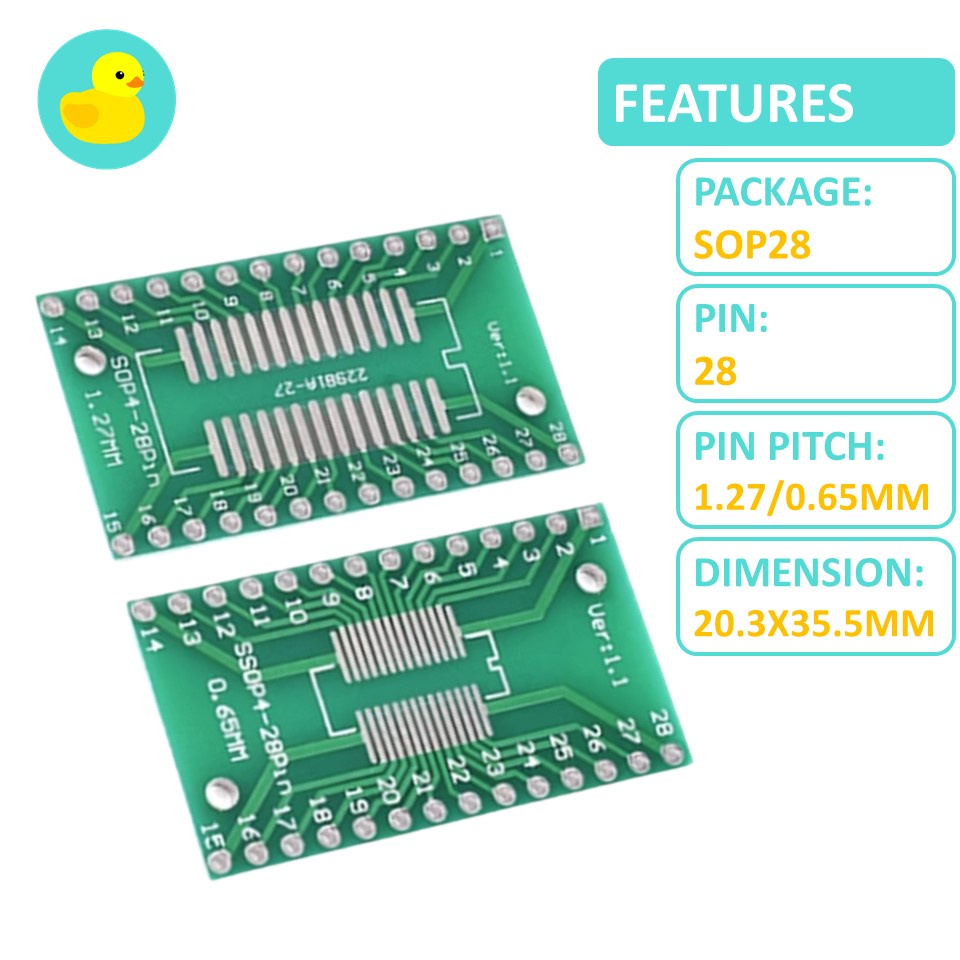 SOP28 SSOP28 TSSOP28 To DIP Through Hole Adapter Breakout Board ...