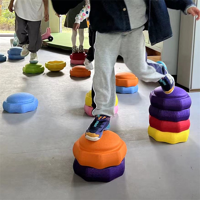 Rainbow Set 6pcs Kids Stepping Stones Blocks Exercise Game for Sensory ...