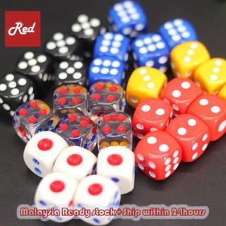 Dice 14mm Acrylic Transparent 6-Sided Dice Toy Dice Acrylic Crystal ...