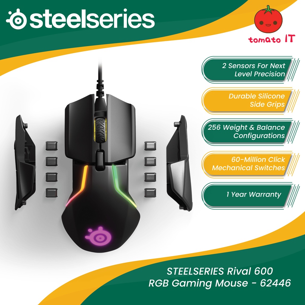 STEELSERIES Rival 600 RGB Gaming Mouse - 62446 | Shopee Malaysia