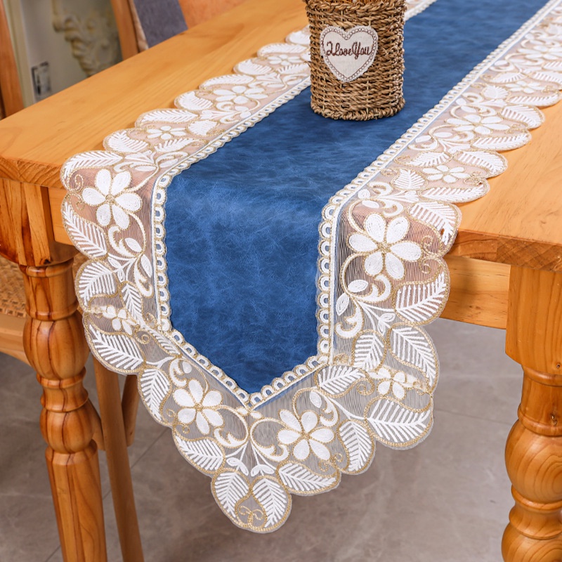 Lace Table Runner American Light Luxury Waterproof Oilproof Disposable ...