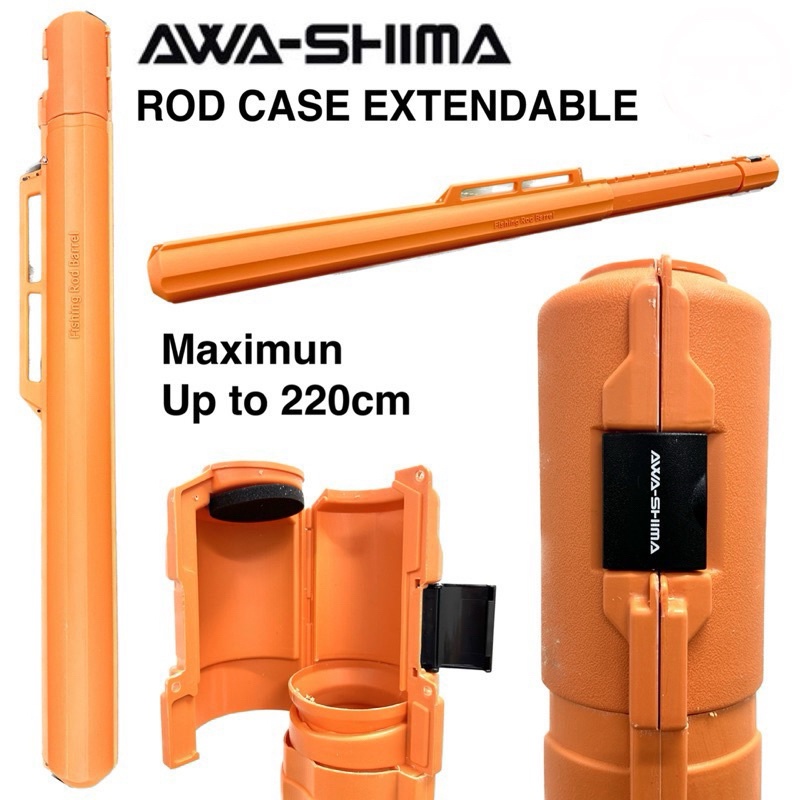 NEW AWASHIMA 45102 ROD CASE 150CM MAX TO 220CM FISHING ROD BARREL ...