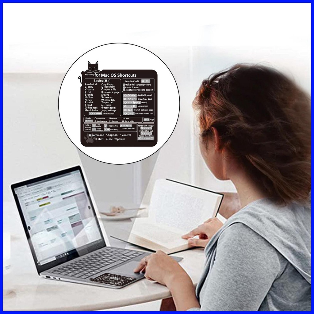 Cheat Sheet Sticker Word/Excel Quick Reference Guide Keyboard Shortcut ...