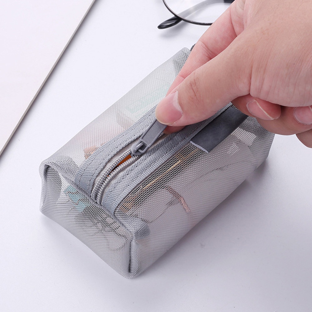 Nylon 3D Square Mesh Coin Purse Large Capacity Key Bag Card Bag Coin ...