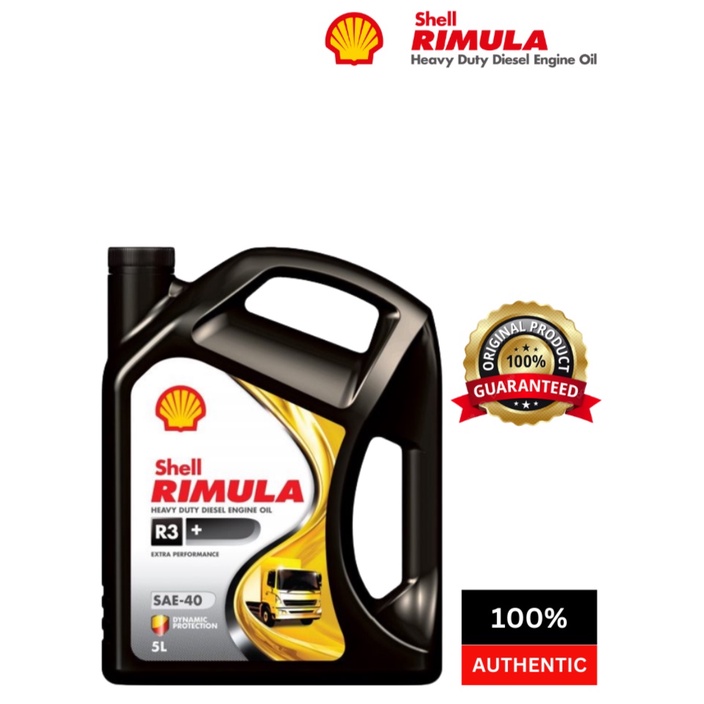550044657 Shell Rimula R3+ 40 5 Litre MINYAK HITAM LORI 100% Original ...
