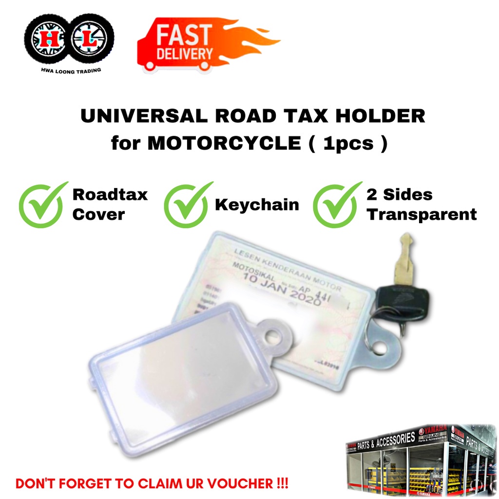 UNIVERSAL ROAD TAX HOLDER FOR MOTORCYCLE ROADTAX COVER - Bekas Plastik ...