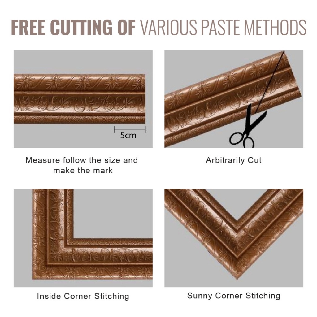 8CM X 230CM[FFS] 3D WALLPAPER 3D WAINSCOTING FOAM SKIRTING WALL ...