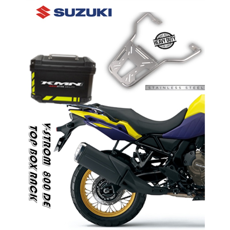 SUZUKI V STROM 800 DE V STROM 1050 XT STAINLESS STEEL TOP BOX TAIL RACK ...