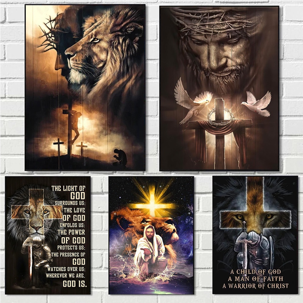 Christian Poster Symbols the Lord Jesus Christ in Scripturethe Lion of ...