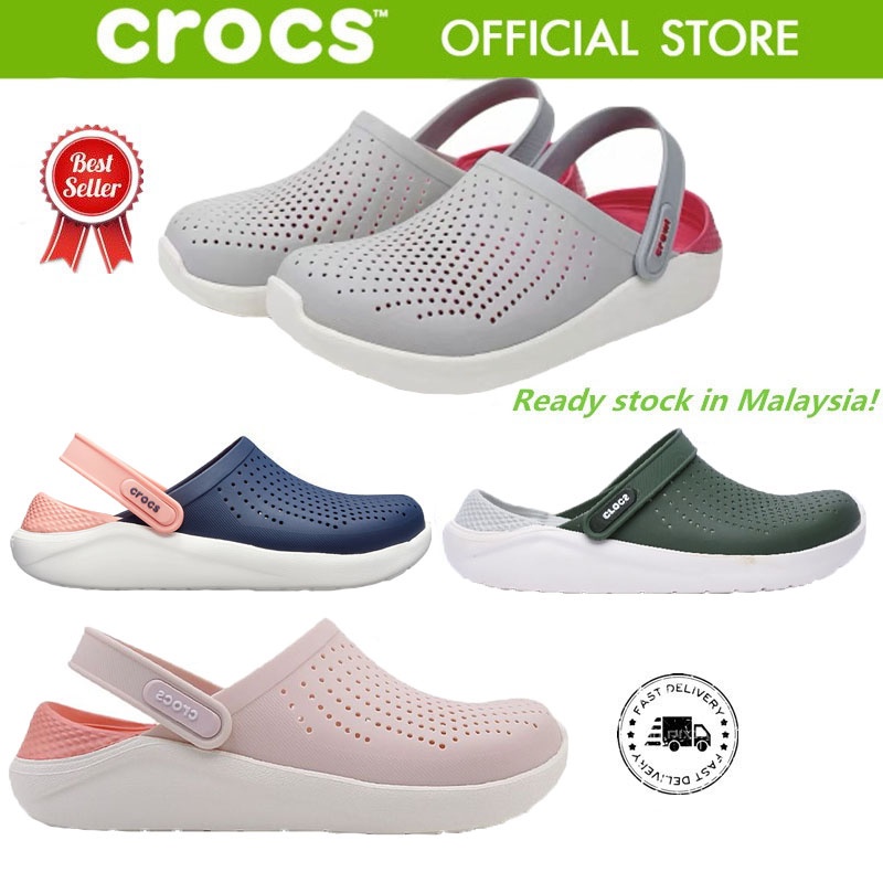 CROCS LiteRide Clog Sandals Women Soft Bottom Beach Shoes Men Hole ...