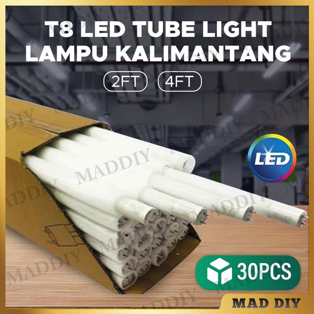 T8 LED TUBE 4FT 22W 30W 55W / 2FT 10W 15W T8 LED TUBE LIGHT LAMPU KALIMANTANG LAMPU PANJANG LED ...