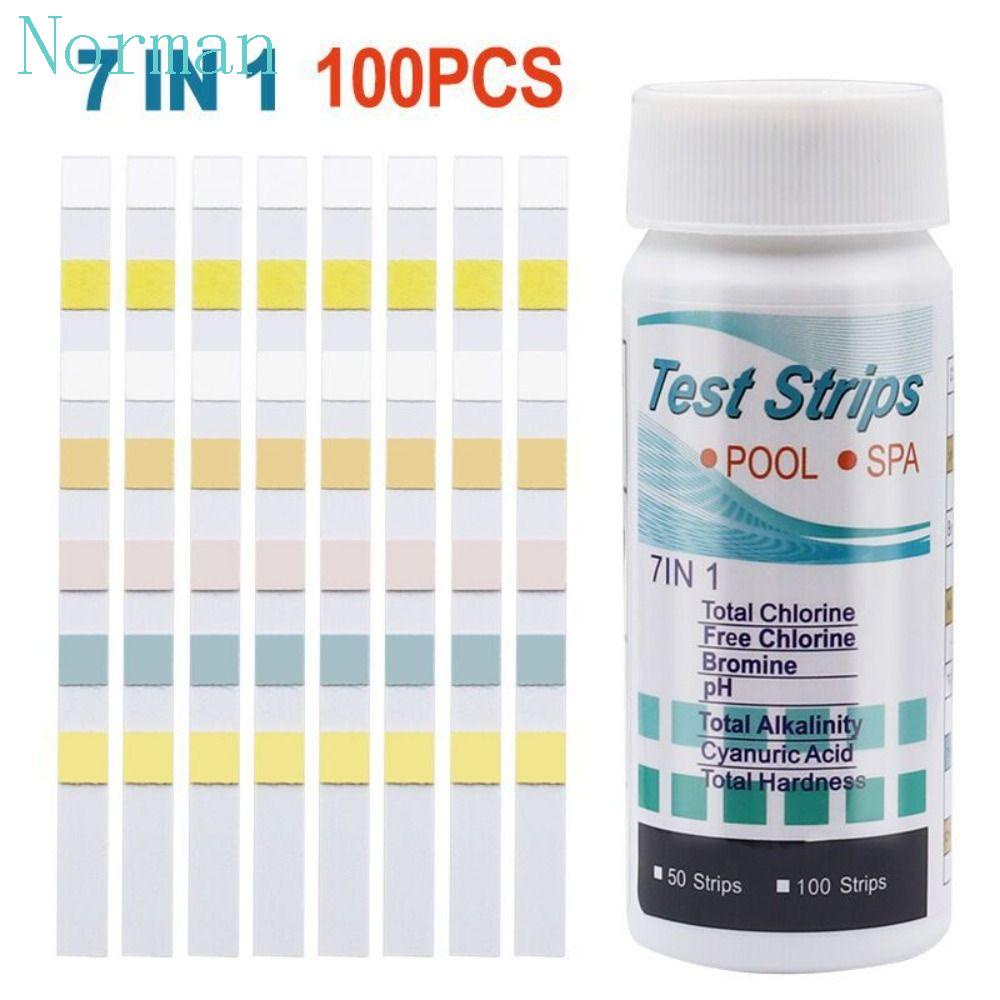 NORMAN 100Pcs Water Quality Test Strip, High Sensitivity pH Nitrate ...