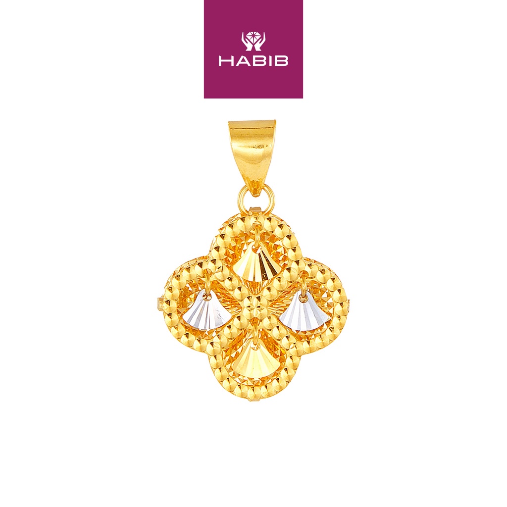 HABIB 916/22K Yellow and White Gold Pendant PSP031023 | Shopee Malaysia