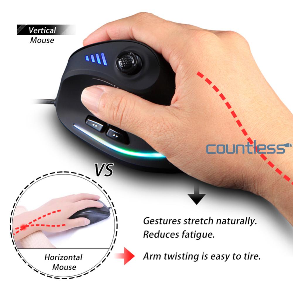 ZELOTES series Vertical Gaming Mouse 10000 DPI Programmable 7/8/11 ...