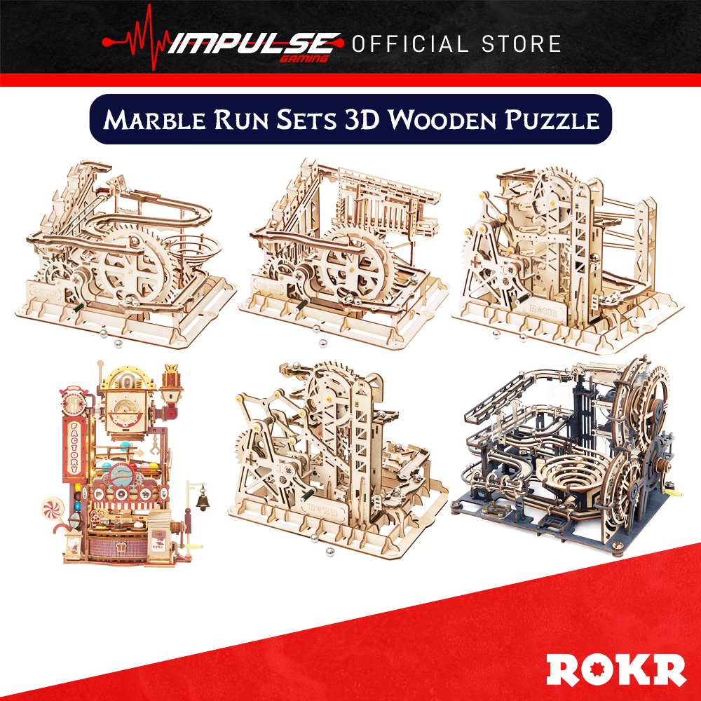 Robotime ROKR Marble Run Sets 3D Wooden Puzzle Series - Last City ...