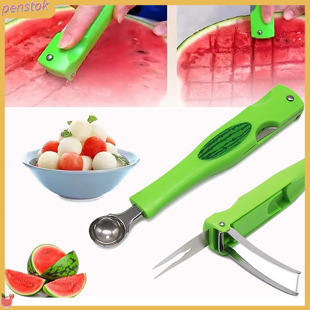 PEN| Watermelon Cutter 3-in-1 Manual Multifunctional Labor-saving Easy ...