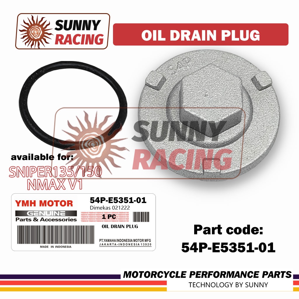 OIL DRAIN PLUG for SNIPER135/150/NMAX V1(54P-E5351-01) | Shopee Malaysia
