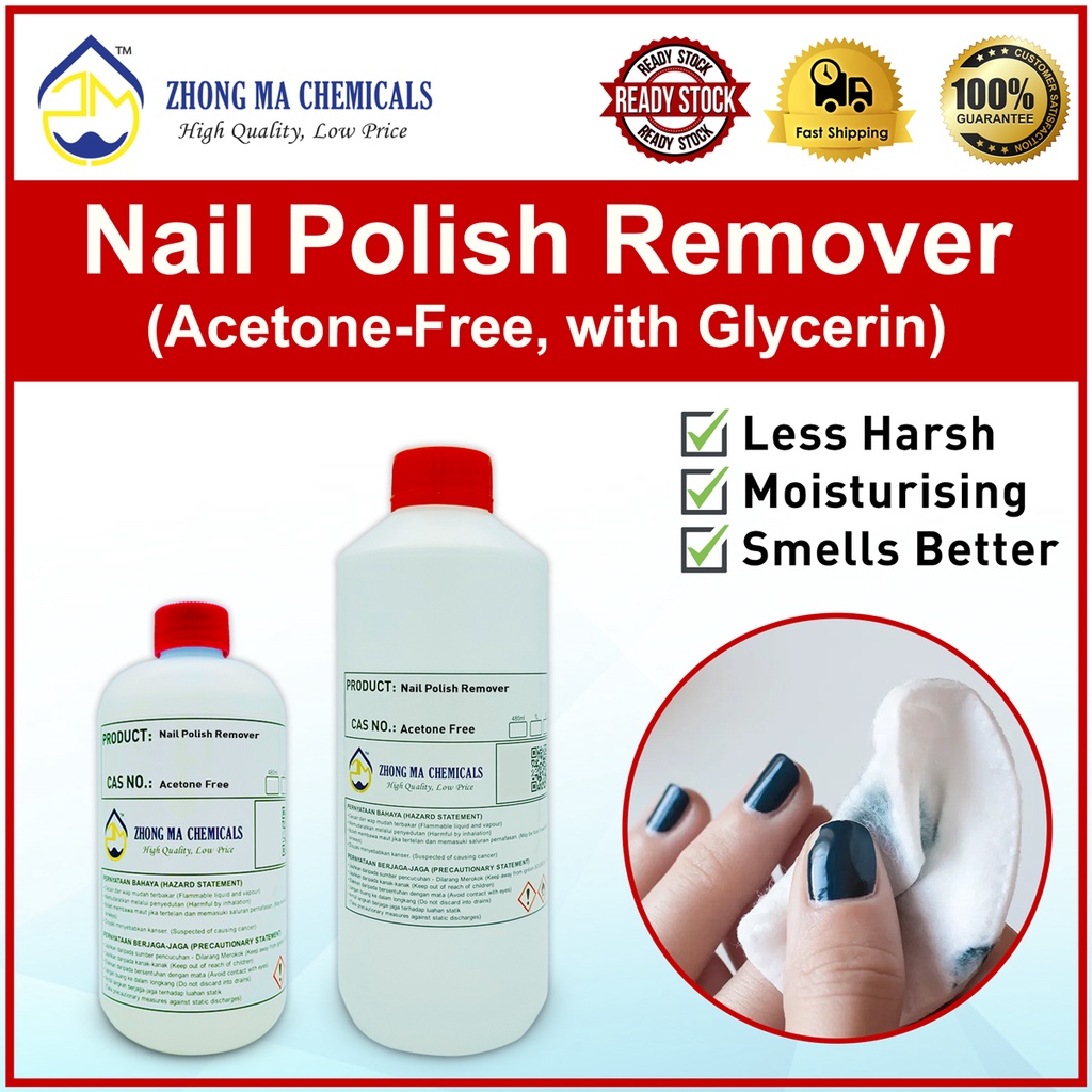 Nail Polish Remover [Acetone Free, No Acetone] Less Harsh to Nail ...
