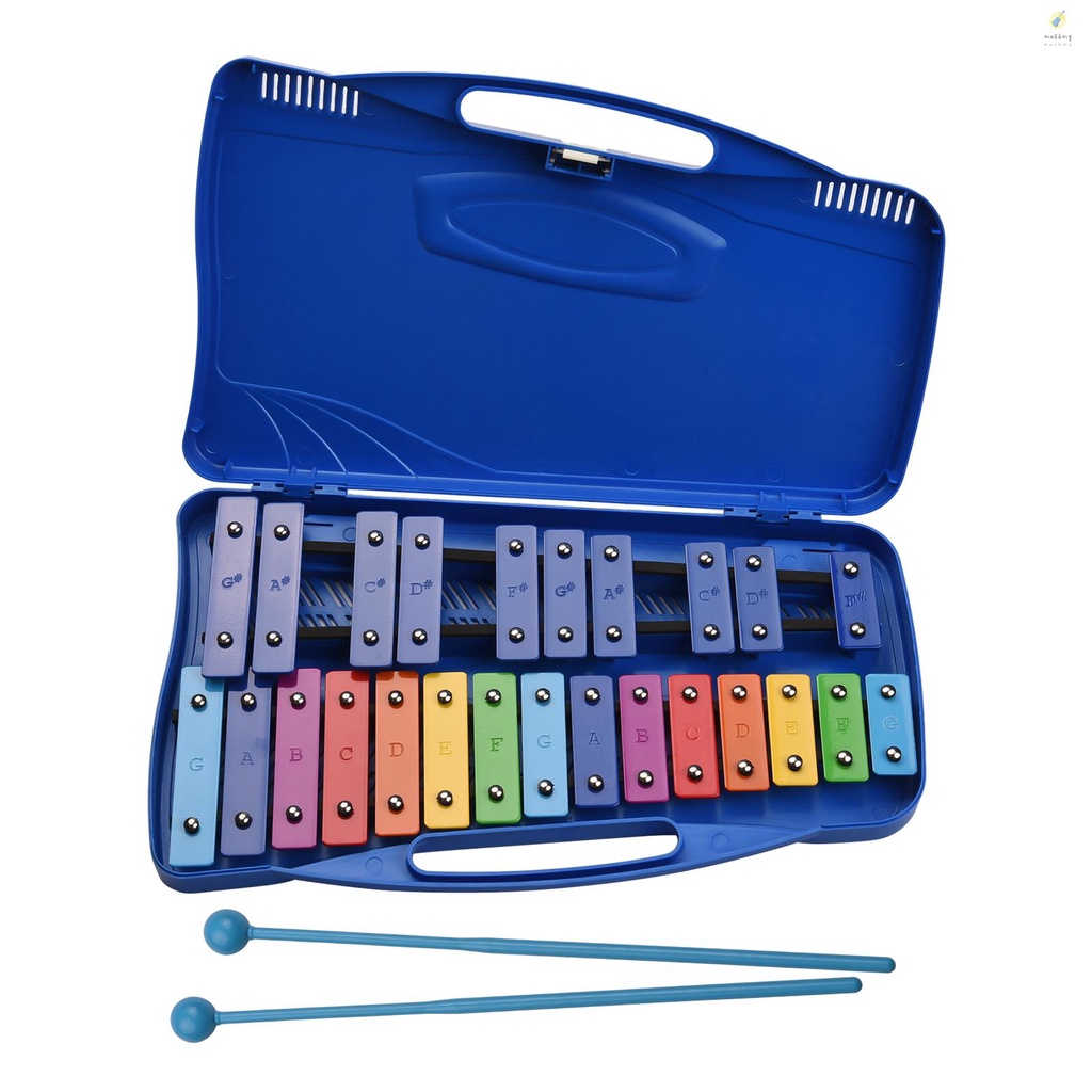 [musbmy] 25 Notes Glockenspiel Xylophone Hand Knock Xylophone ...