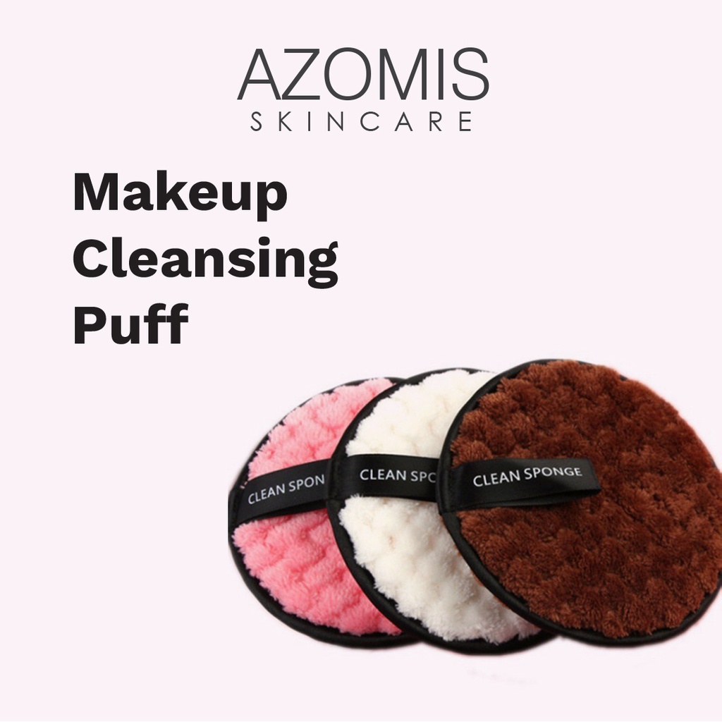 Microfiber Face Cleansing Sponge Puff Makeup Remover Sponge Washable ...