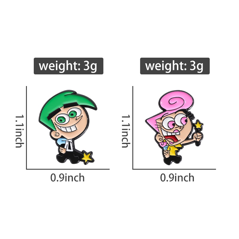 Timmy and Cosmo Enamel Brooch The Fairly Oddparents Brooch Funny ...