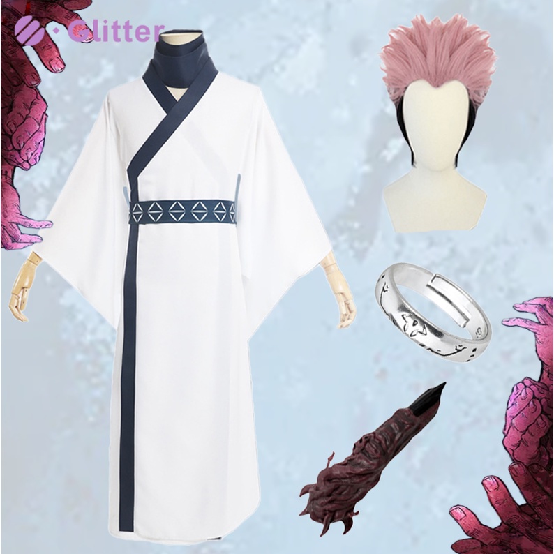 Anime Jujutsu Kaisen Ryomen Sukuna Cosplay Costume for Adult Men Wig ...