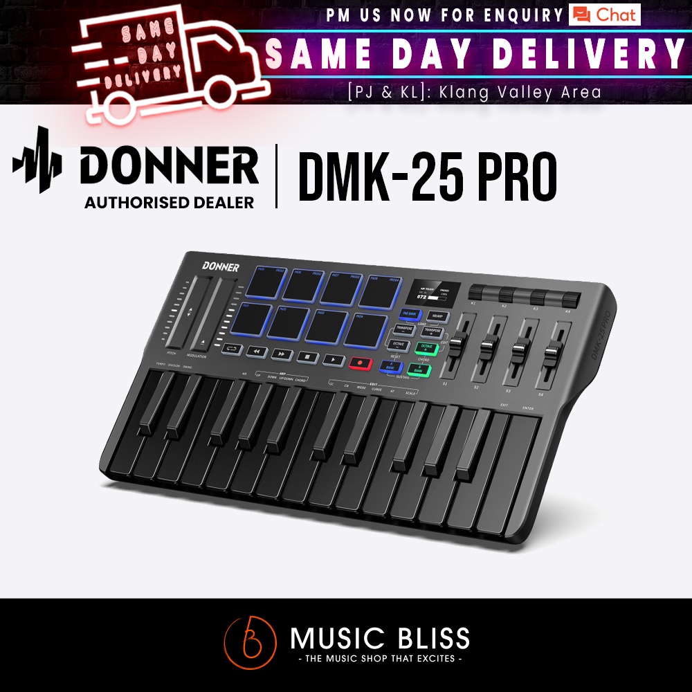 Donner Dmk 25 Pro Midi Keyboard Controller Dmk25 Shopee Malaysia