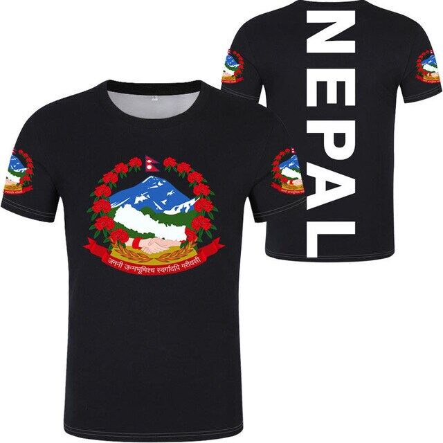 NEPAL t shirt logo free custom made name number npl t-shirt nation flag ...