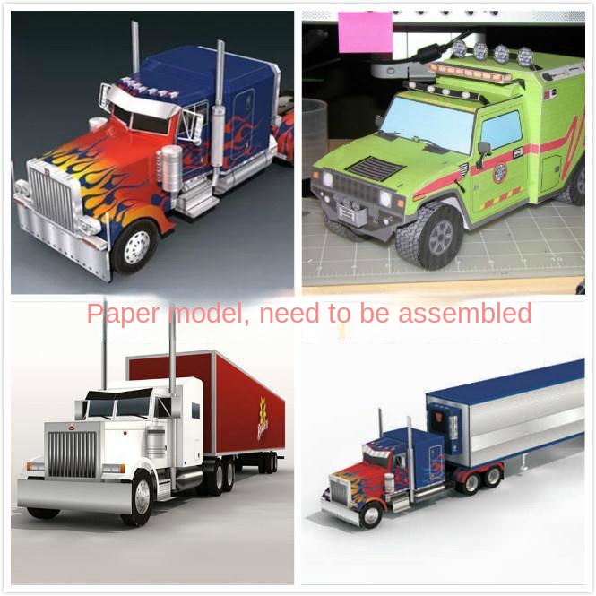 Transformers Optimus Prime Ambulance Ratchet Truck Paper Model Hand ...