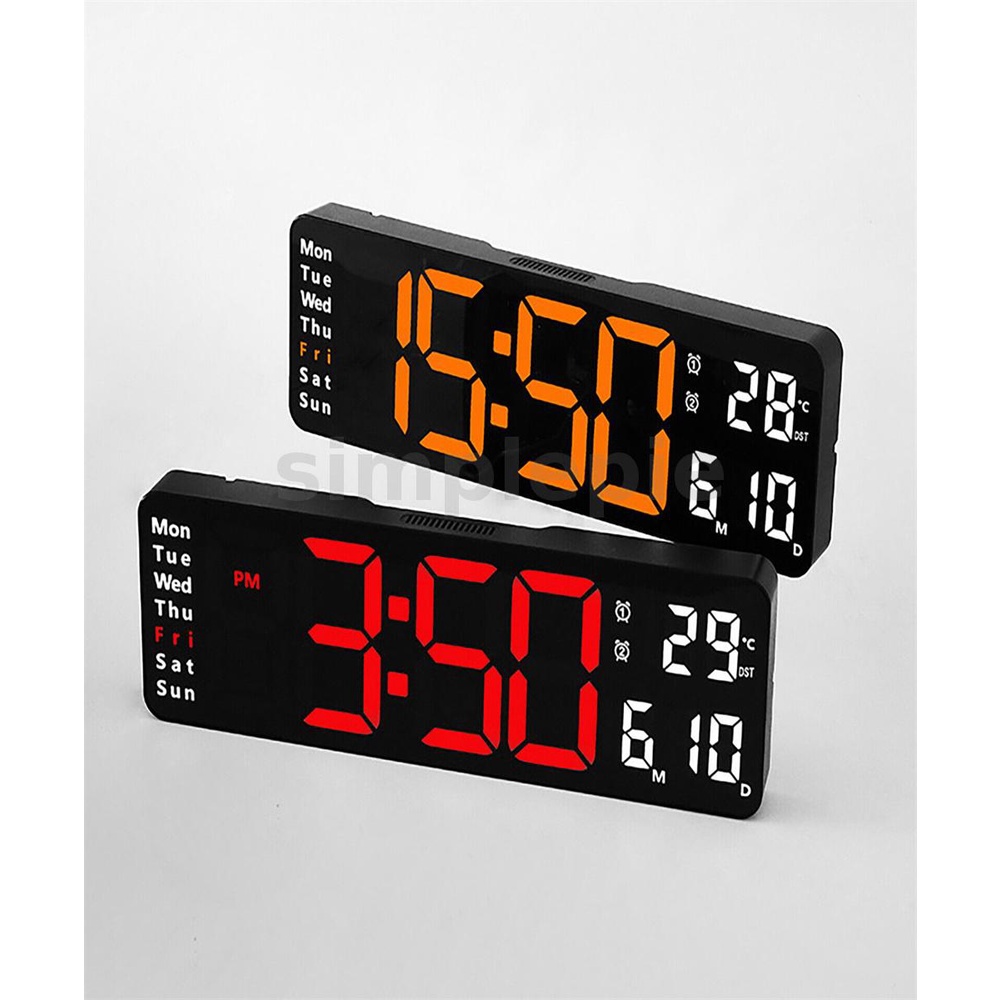 Remote Control Wall Clock LED Table Clocks Decoration Large Electronic ...