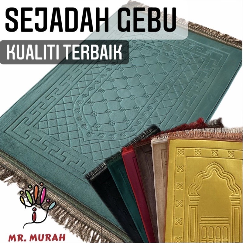 Sejadah Gebu Tebal Lembut murah - Sejadah Muka plain Prayer rag ...