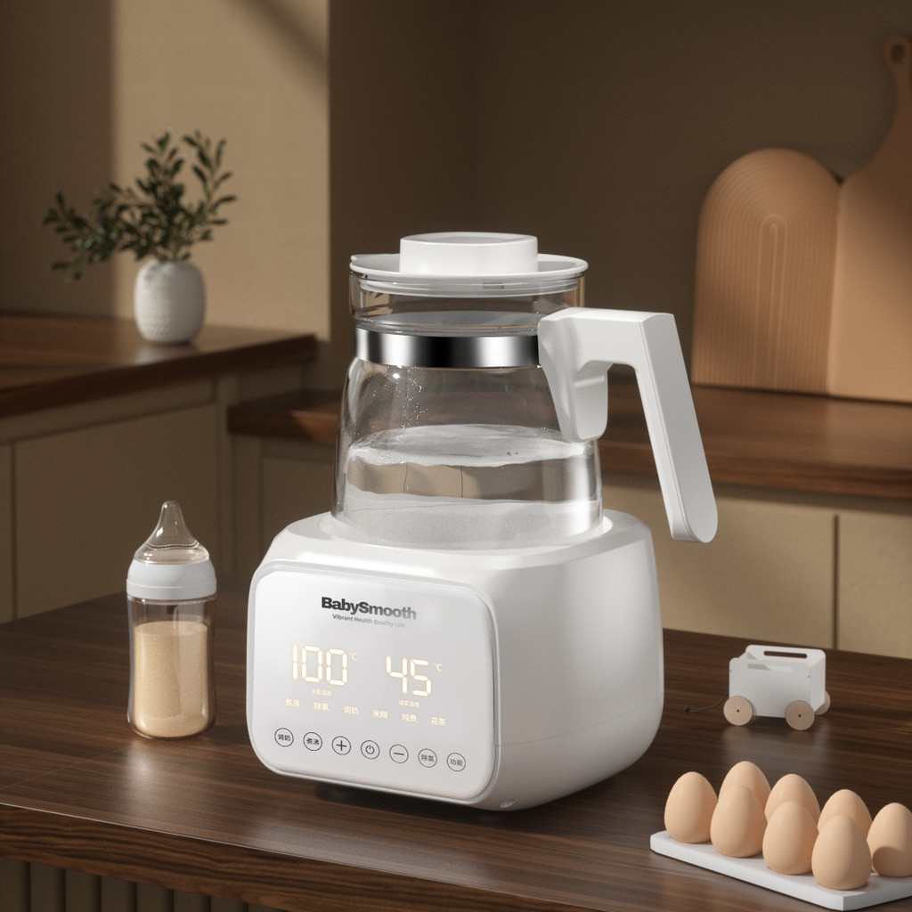 Pemanas Susu Suhu Malar Bayi Cerek Tertebat Automatik Kaca Lutsinar ...