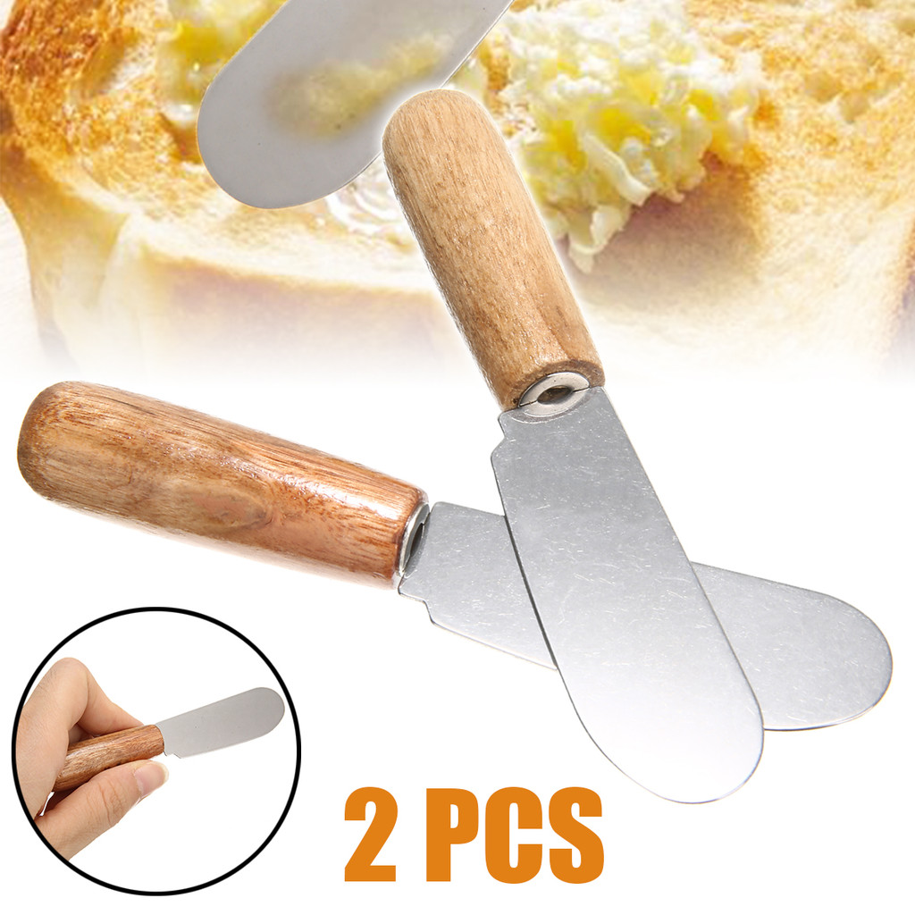 Sandwich Spreader Butter Cheese Slicer Jam Cutter Wooden Handle Kitchen ...