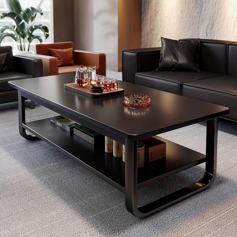 Solid Wood Coffee Table for Small Living Room, Home Sofa Floor Coffee Table, Rental House Two-in ...