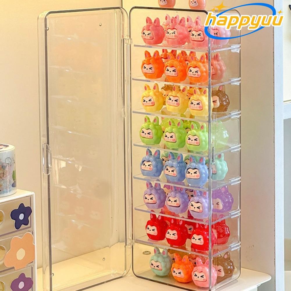 HAPPYUU Pop Mart Box Showcase, Dustproof Multi-layer Garage Kit Figures ...