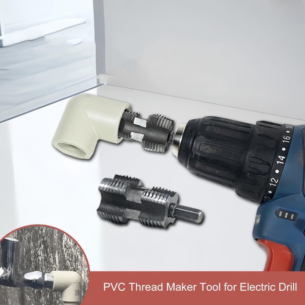 PVC Thread Maker Tool for Electric Drill Pipe Threader Tool Ergonomic 1 ...