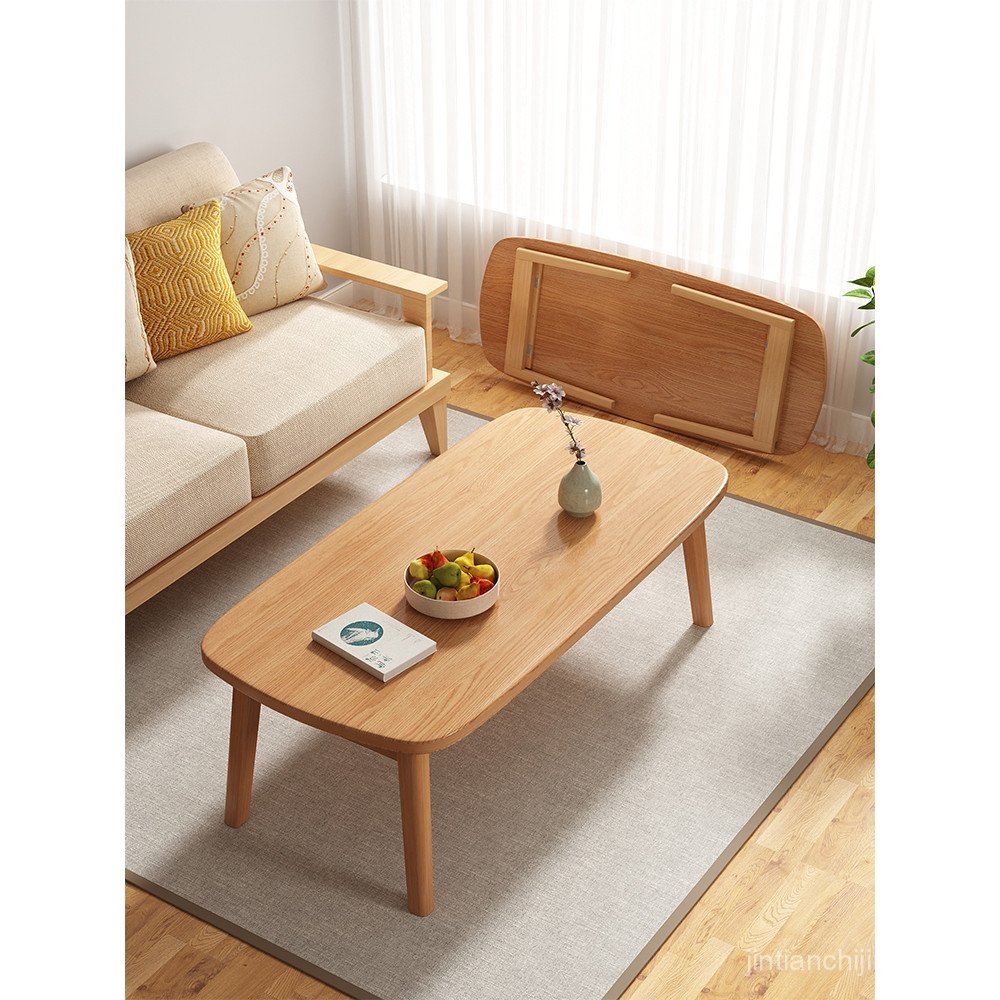 Living Room Household Log Coffee Table Small Apartment Modern Simple ...