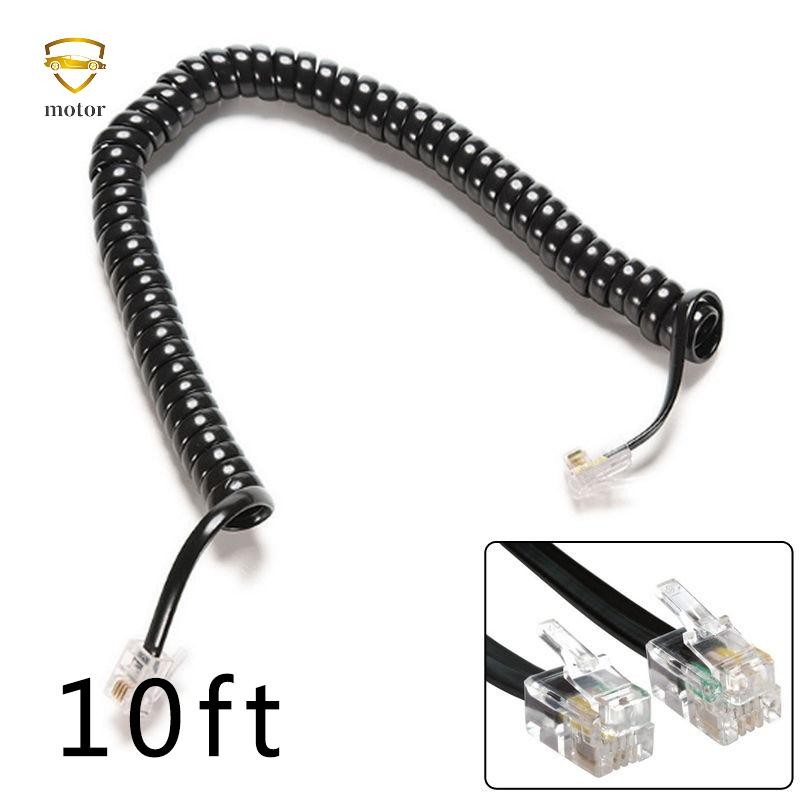 Cable Black Universal Wire Cord Line Professional Curly Extension Phone ...
