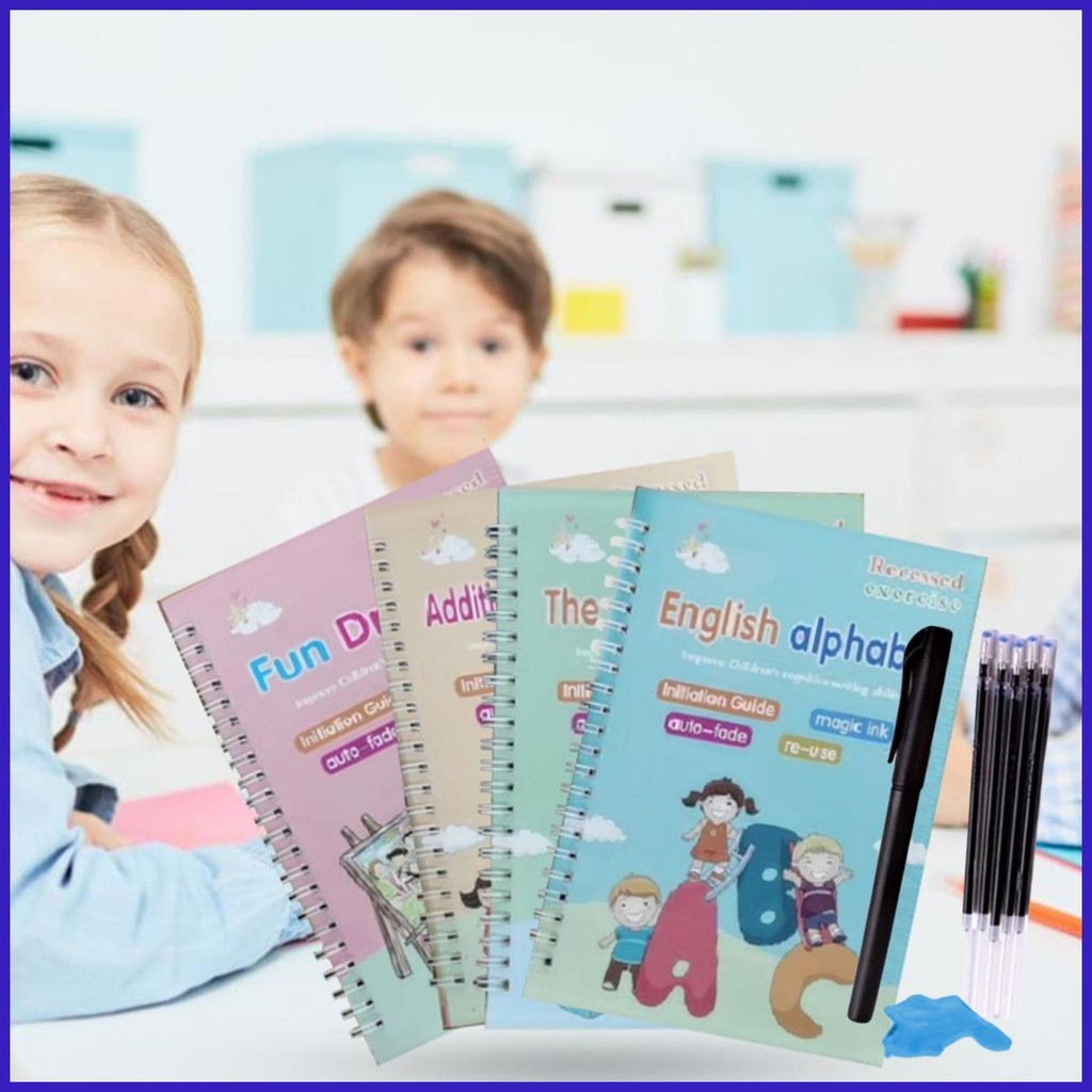 Grooved Practice Copybook Grooved Handwriting Ink Workbook Letters ...