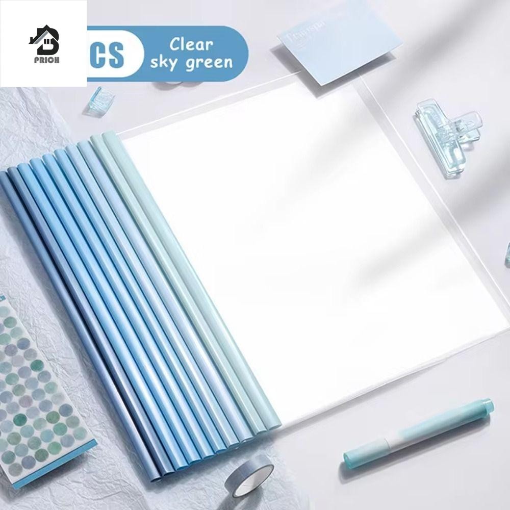 PRICH 10pcs A4 Draw Rod Folder, Gradient Morandi Color Transparent Pull ...