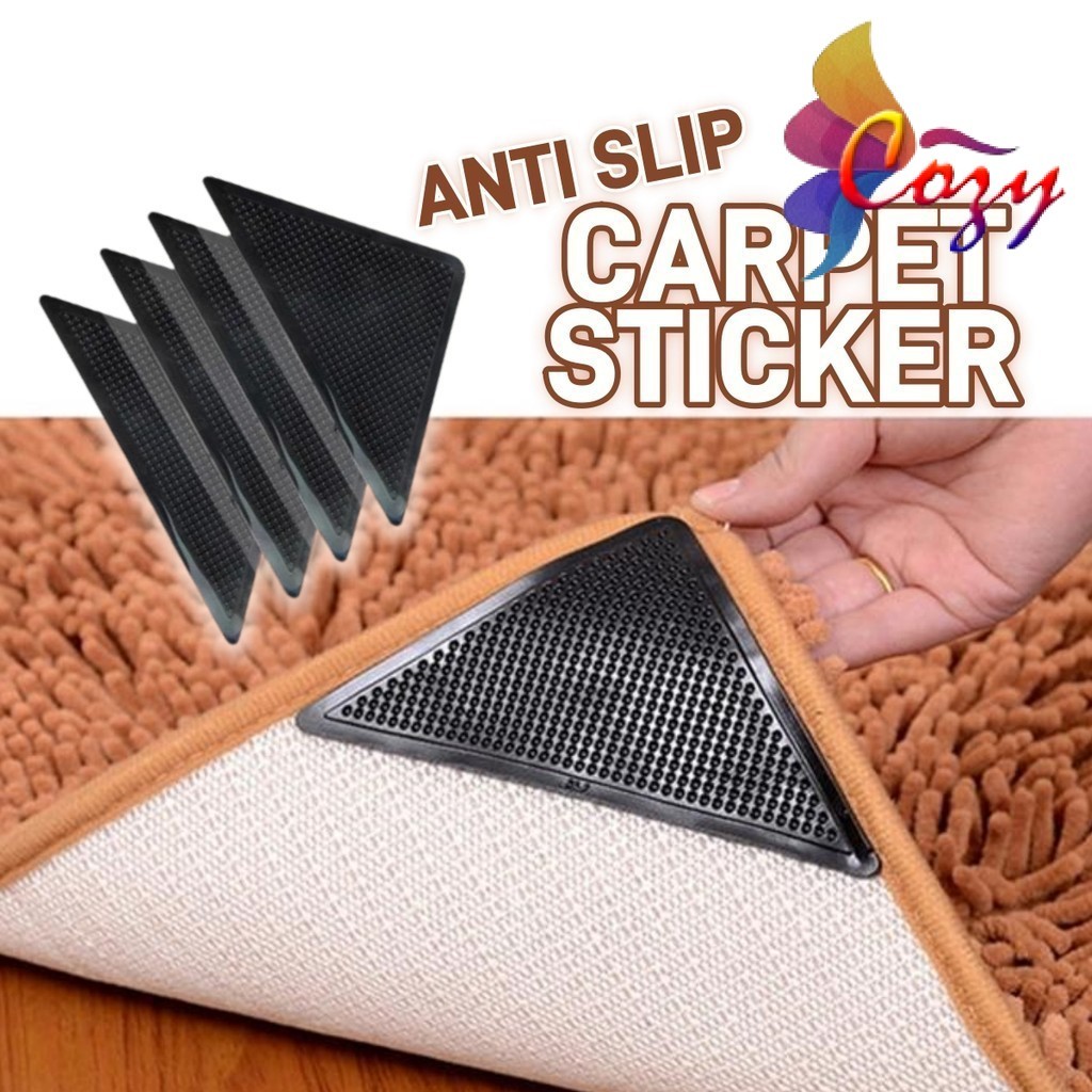 (4PCS/PACK) Anti Skid Carpet Sticker Safety Carpet Mat Anti slip ...