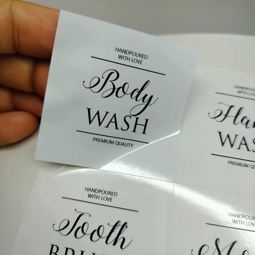 Sticker Dapur Transparent Waterproof Custom Sticker Barang Dapur Rempah ...