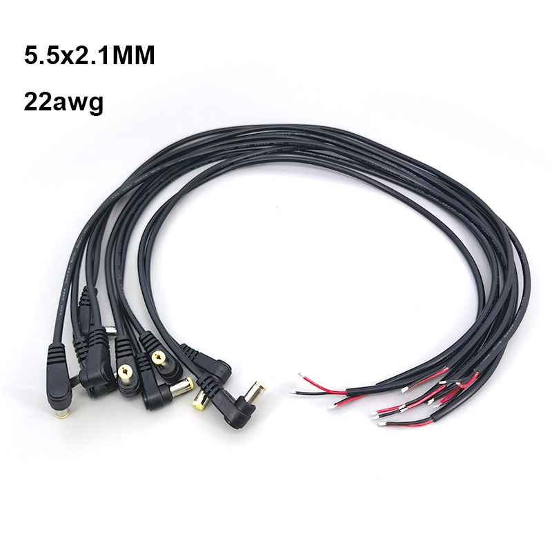 0.25/0.5m 2pin DC MALE Power Connector Plug pigtail 5.5x2.1MM 22AWG 3A ...