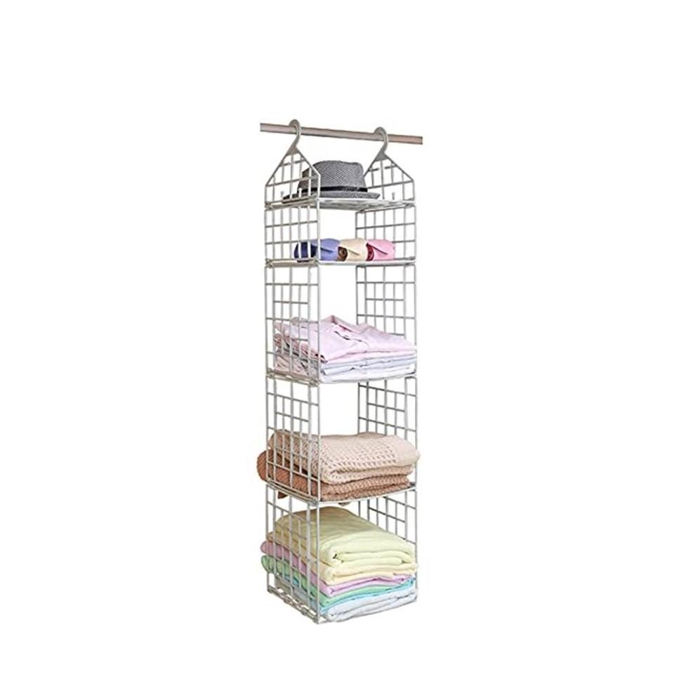 Folding Hanging Storage Rack Organizer Cream Colour Rak Simpan Barang ...